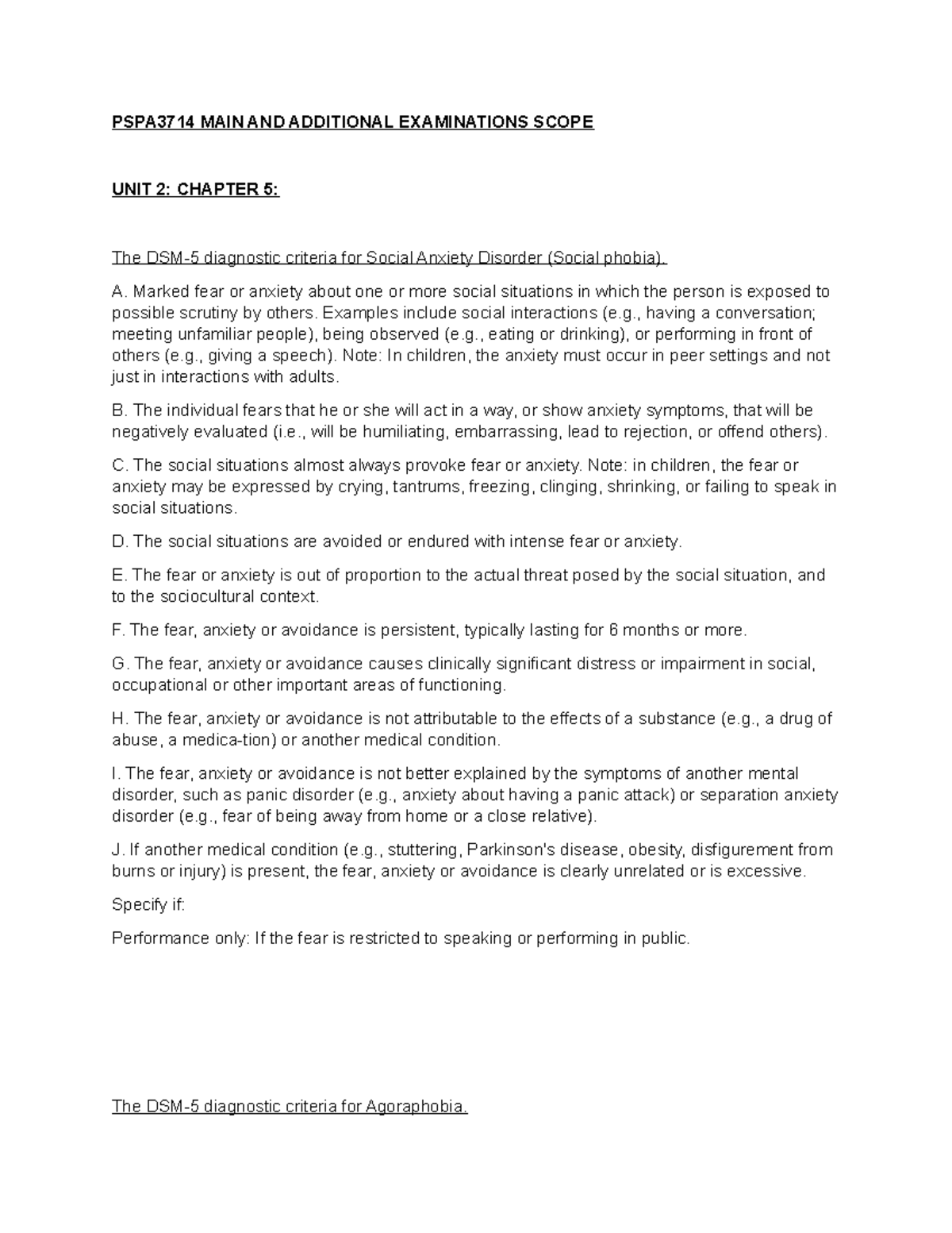 PSPA Examination Scope - PSPA3714 MAIN AND ADDITIONAL EXAMINATIONS ...