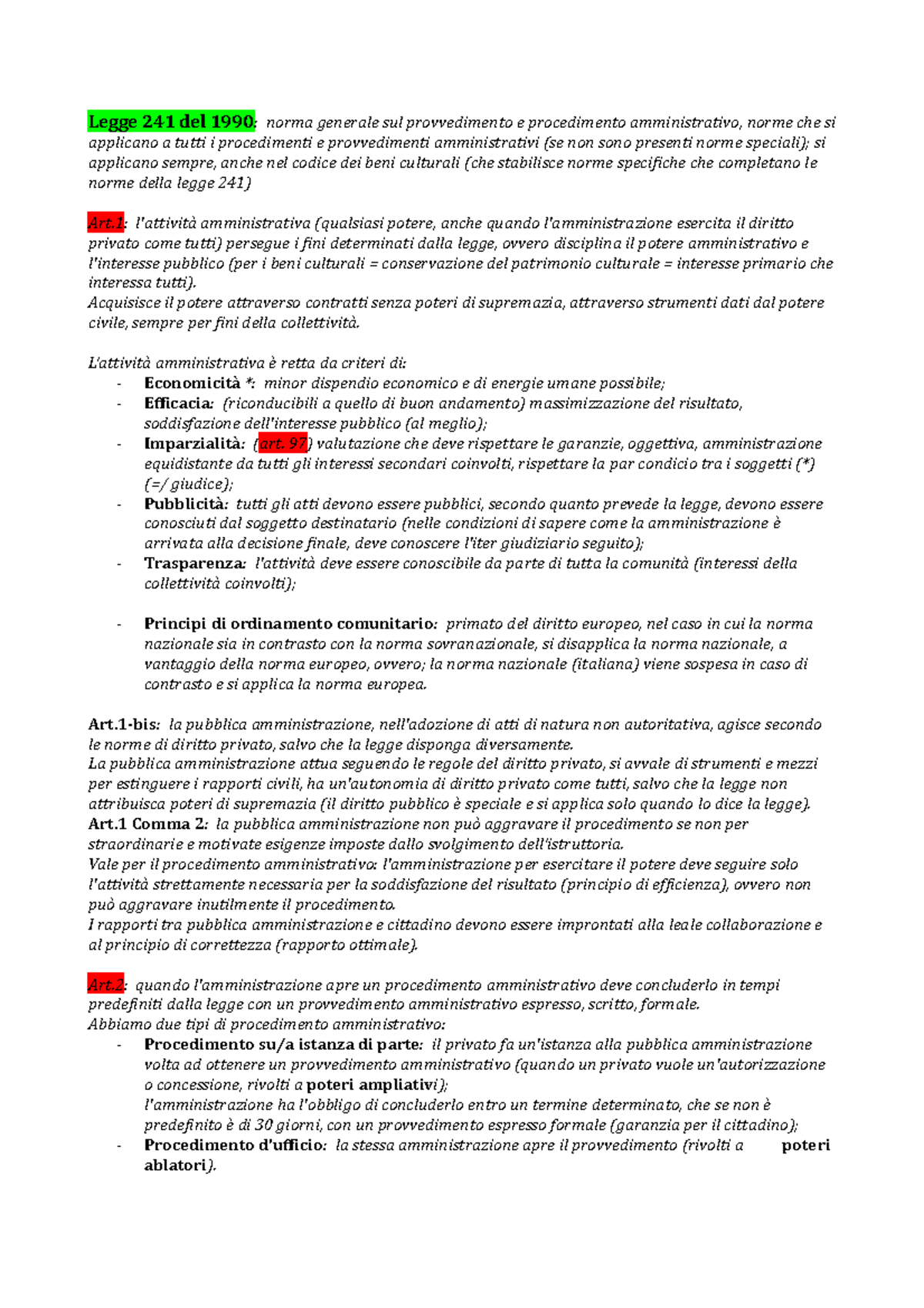 Legislazione 4 Legge 241 Fasi Proc Amm Legge 241 Del 1990 Norma