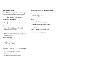 Mapa mental fisica - gfgfgfgfg - Calor El calor es una forma de energía ...