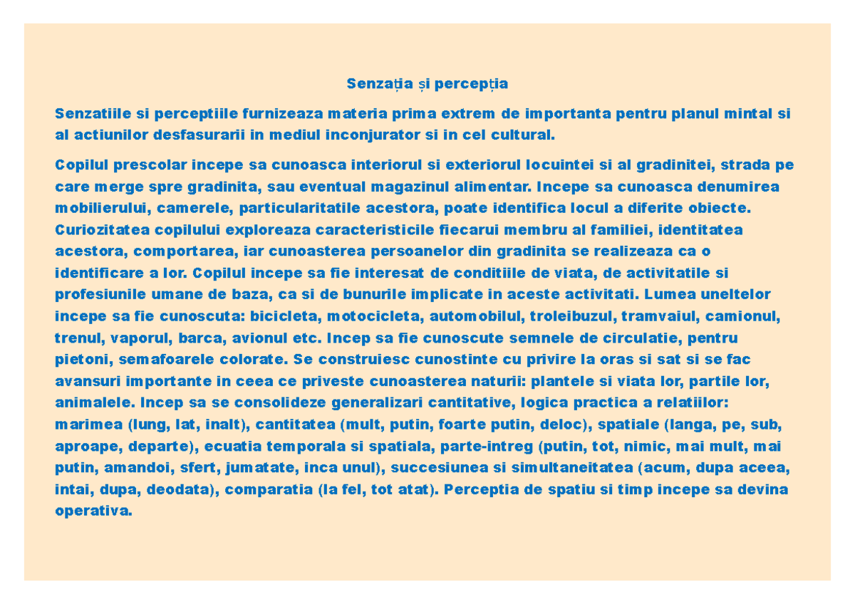 Senzația și percepția - perceptia - Senza ia i percep iaț ș ț ...
