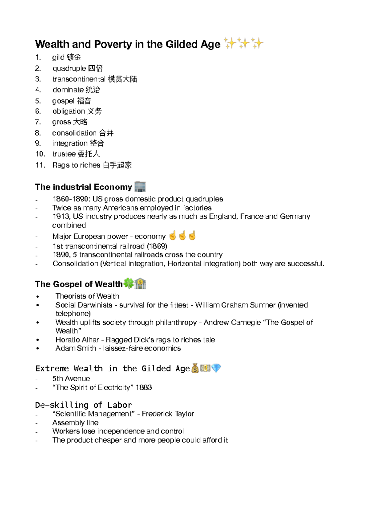 AMH 1 - Wealth and Poverty in the Gilded Age 1. 2. 3. 4. 5. 6. 7. 8. 9 ...