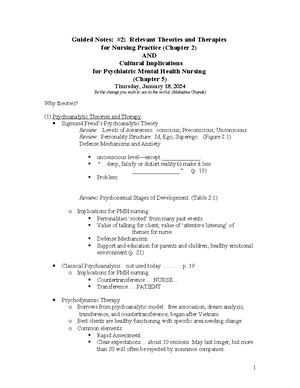 Guided Notes 3 - Lecture note on mental health - #3 Guided Notes ...
