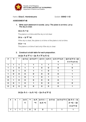 Activity 4- Problem Solving - Republic of the Philippines POLYTECHNIC UNIVERSITY OF PHILIPPINES ...