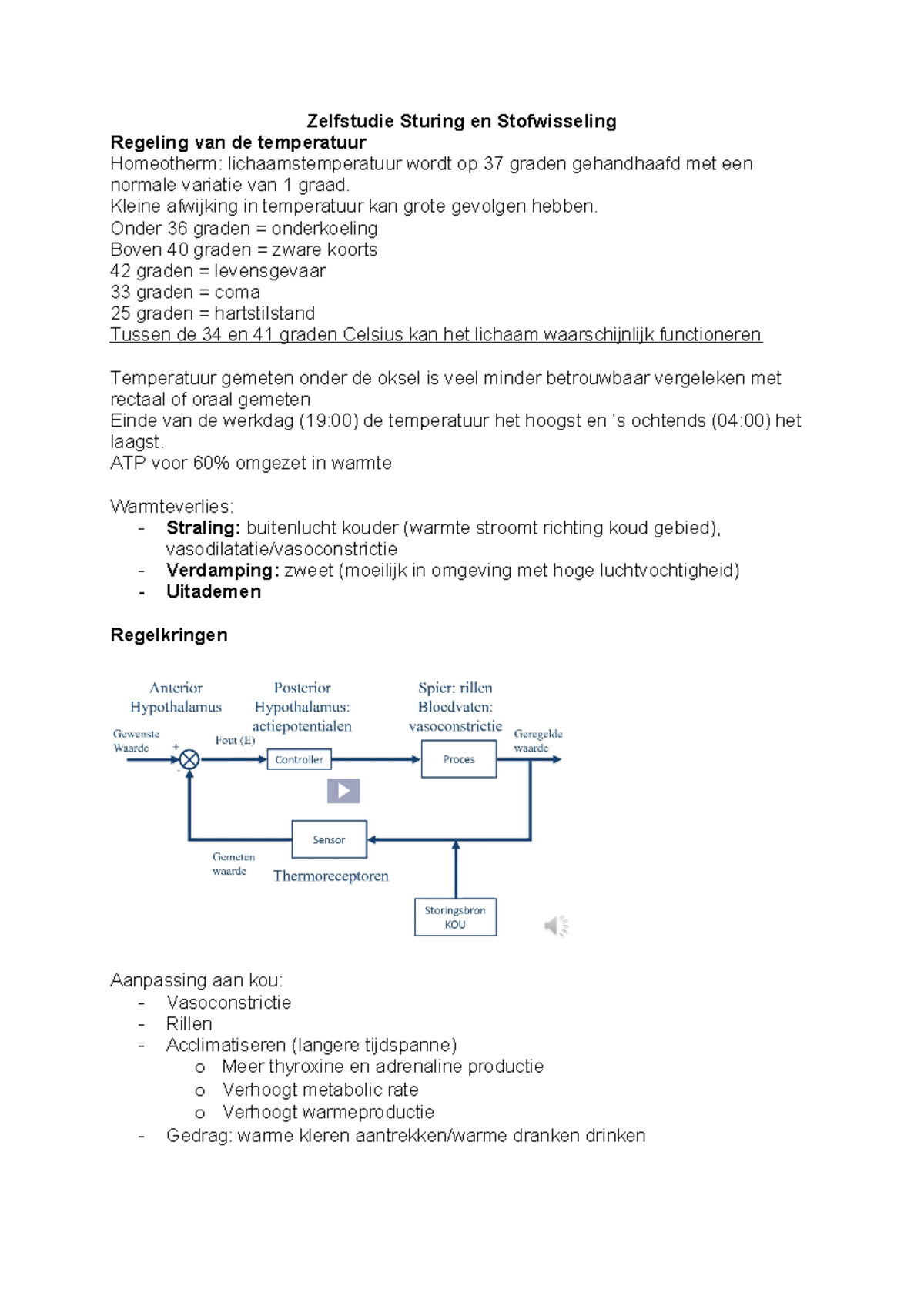 Zelfstudie Sturing en Stofwisseling - Zelfstudie Sturing en ...