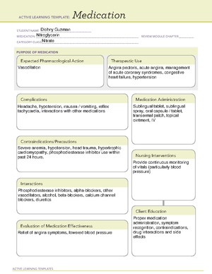 Nursing Skills - Cardiac Assessment - ACTIVE LEARNING TEMPLATES Nursing ...