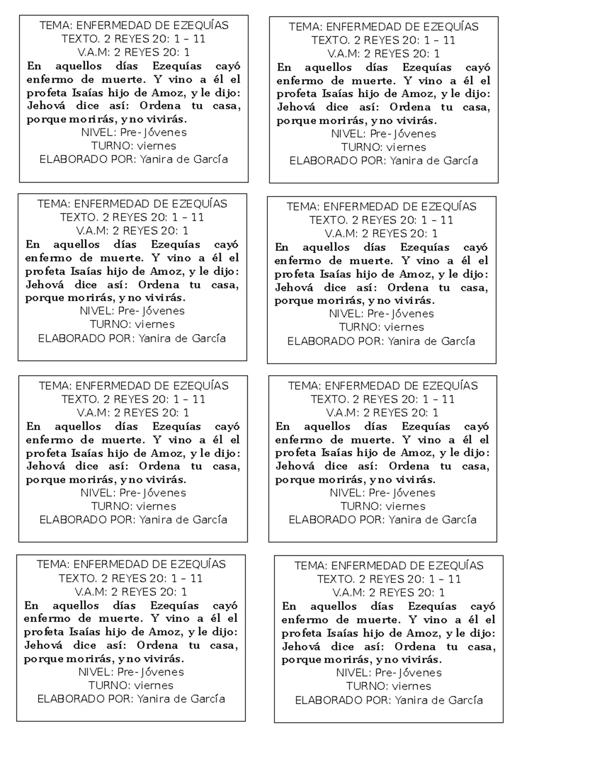 31clase - una clase - TEMA: ENFERMEDAD DE EZEQUÍAS TEXTO. 2 REYES 20: 1 ...