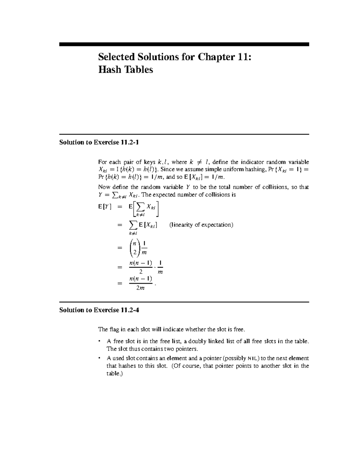 Introduction To Algorithms Third Edition Selected Solutions Selected