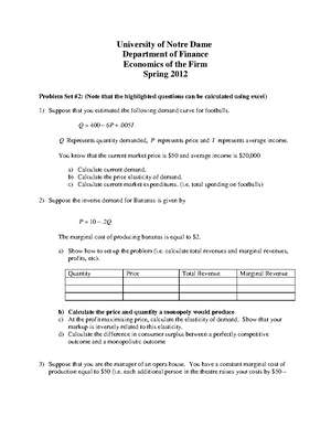 Seminar assignments - Problem set 3 solutions - University of Notre ...