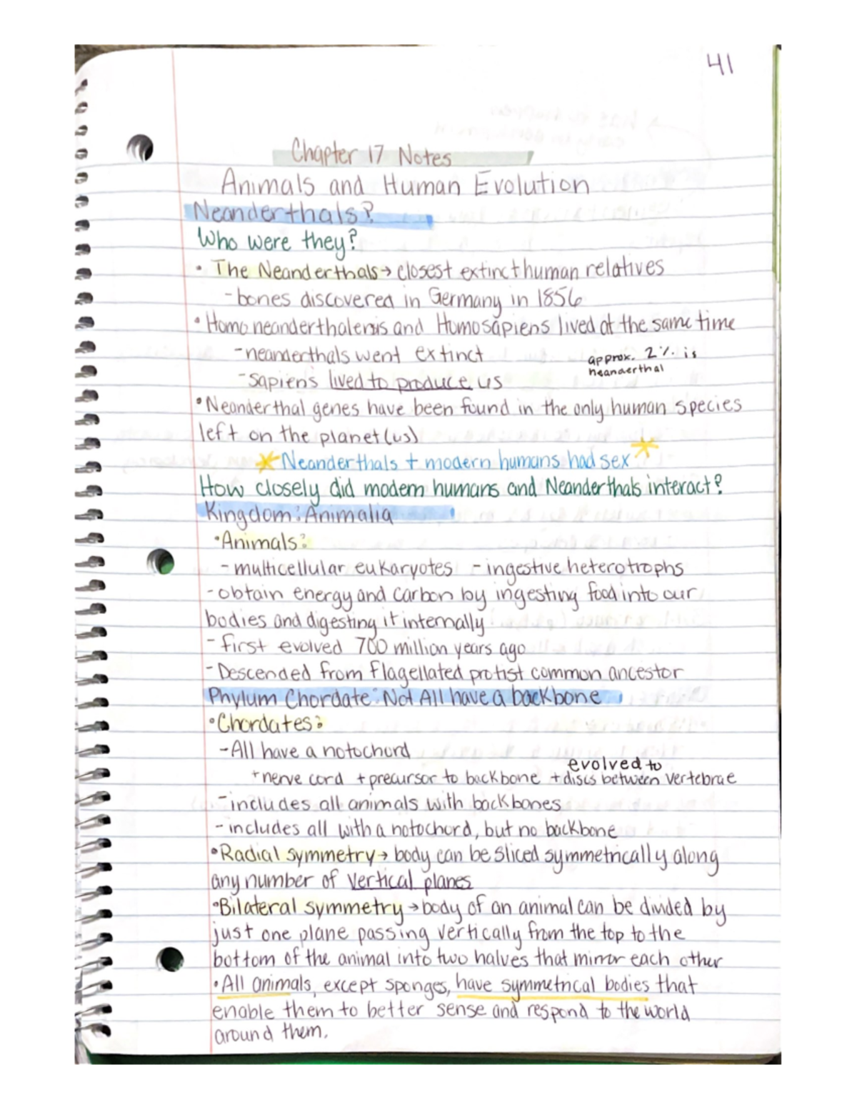 Chapter 17 Notes - BIO 134 - Studocu