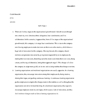 C721-Task Template - Change Management Performance Assessment Rachael ...