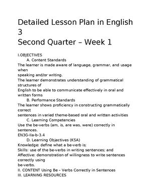 4As Lesson plan - Lesson Plan in English 3 Using 4A’s Approach I ...