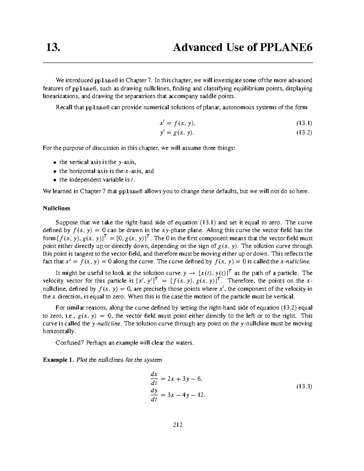 Cap13 Polking Plane 2 - chemistry - 13. Advanced Use of PPLANE We ...