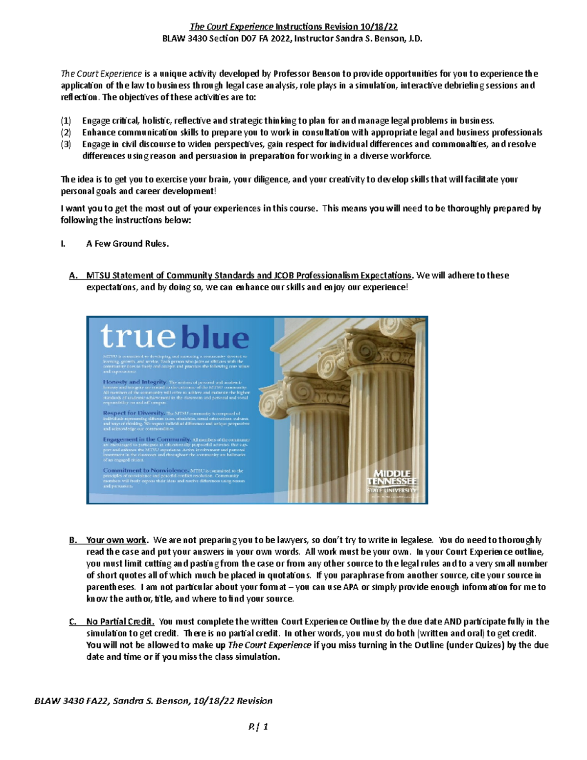 Court 3 exp - 3rtgt - The Court Experience Instructions Revision 10/18 ...