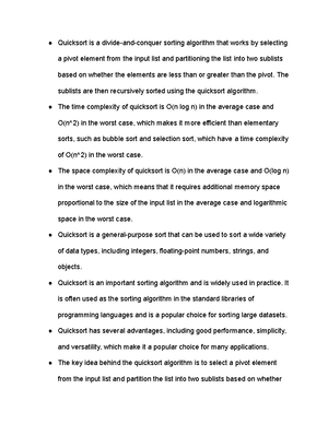 Divide and Conquer - It is based on the idea of solving a large problem by breaking it into ...