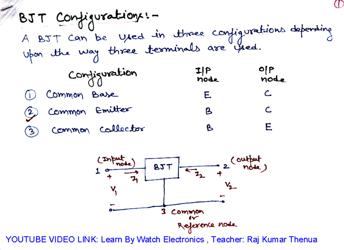 BJT Configurations - Electronic - BTT ConigurationA- A BTT Can be UAed ...