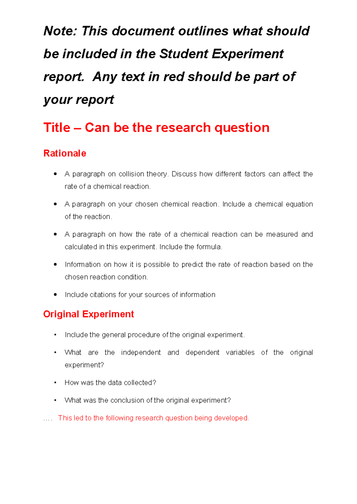 02 - FCH Student Experiment Scaffolding - Note: This document outlines ...