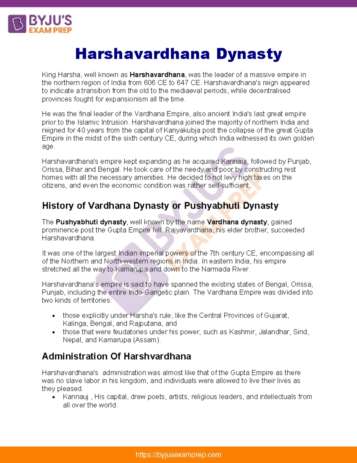Harshavardhana dynasty upsc notes 13 - Harshavardhana Dynasty King ...