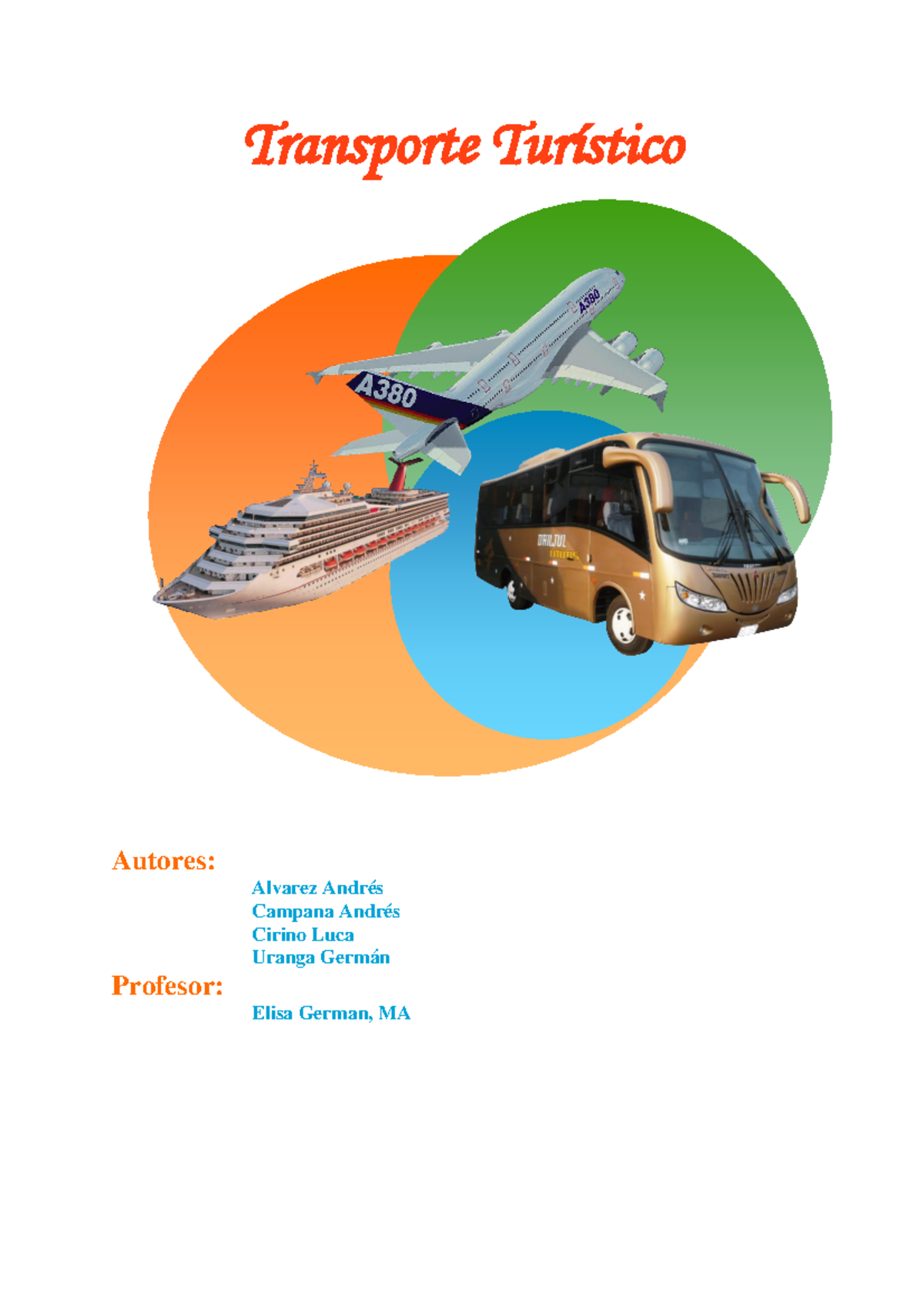 Transporte Turistico material pdf - Autores: Alvarez Andrés Campana ...