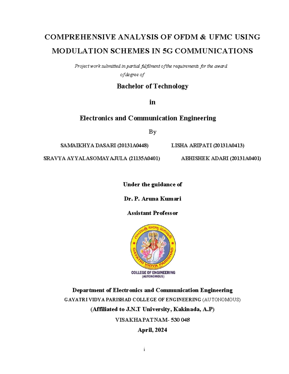 UFMCComprehensive analysis of OFDM & UFMC in 5G communication networks - COMPREHENSIVE ANALYSIS ...