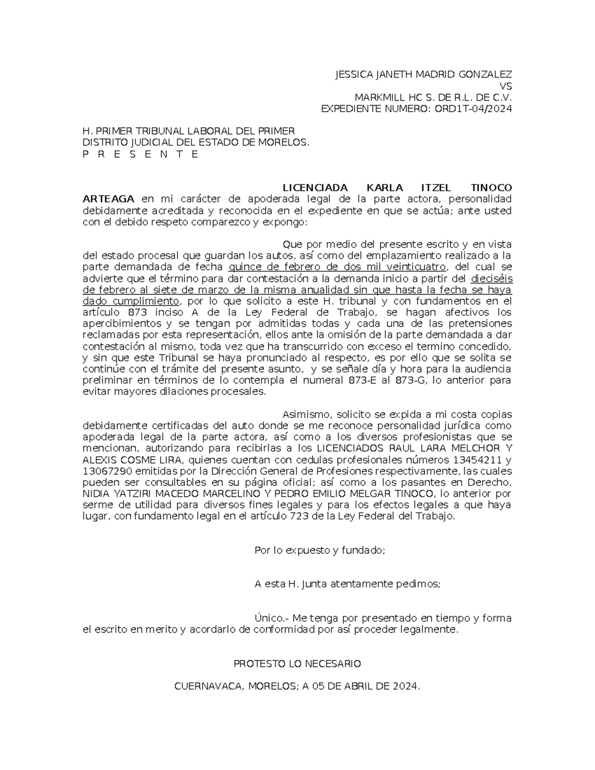 Promoción rebeldía nuevo sistema laboral - JESSICA JANETH MADRID ...