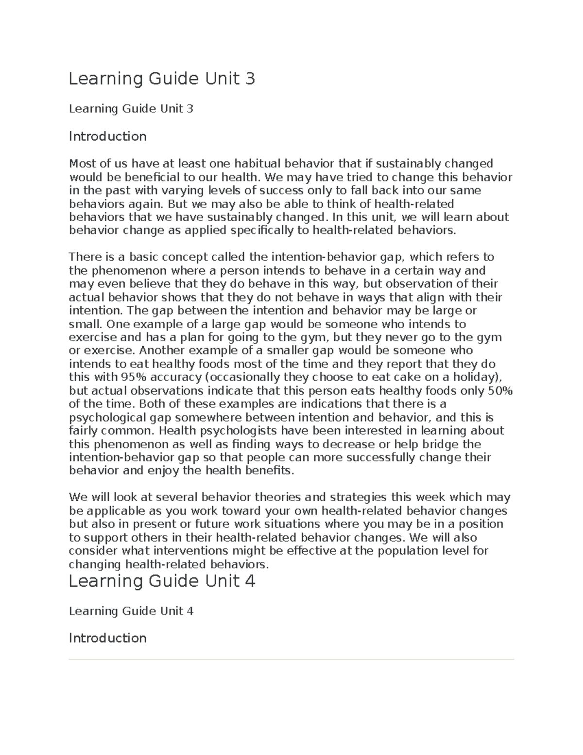 Unit introductions PSYC - Learning Guide Unit 3 Learning Guide Unit 3 ...