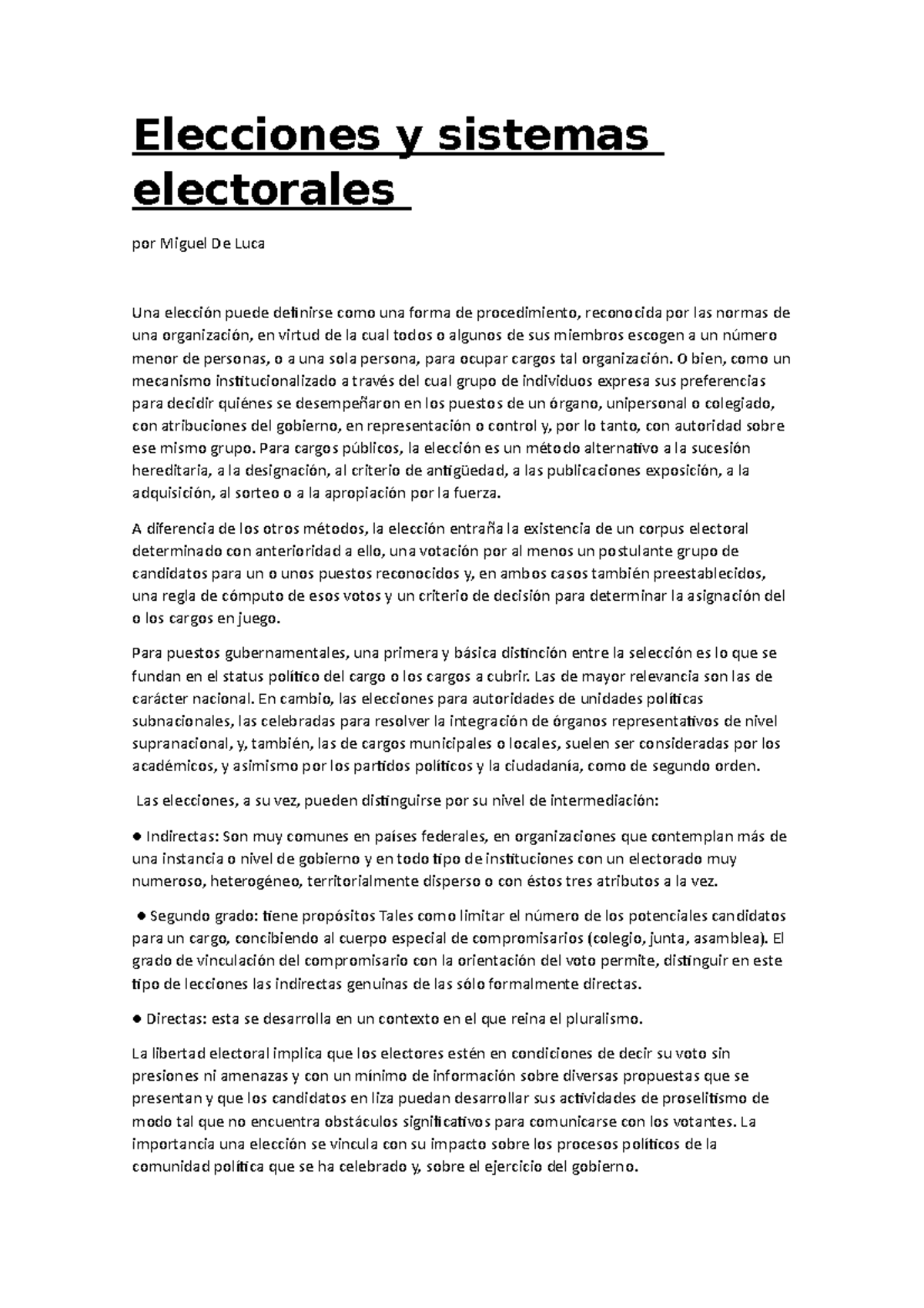 Elecciones y sistemas electorales - Elecciones y sistemas electorales ...
