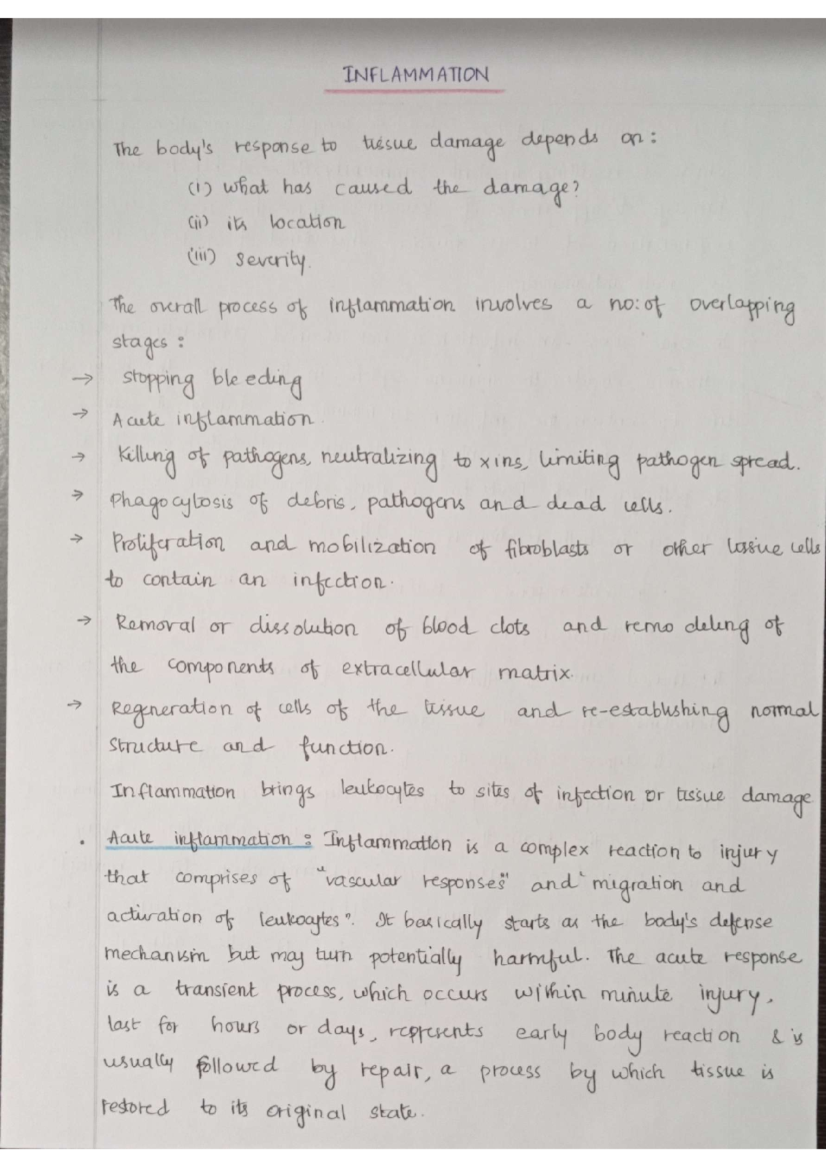 Inflammation - It is lecture notes - Medical laboratory technology ...