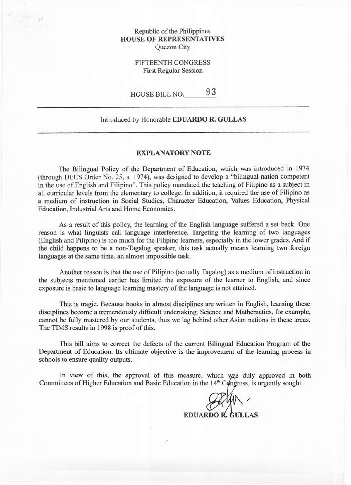 Bilingual Policy of Deped - English Language - Studocu