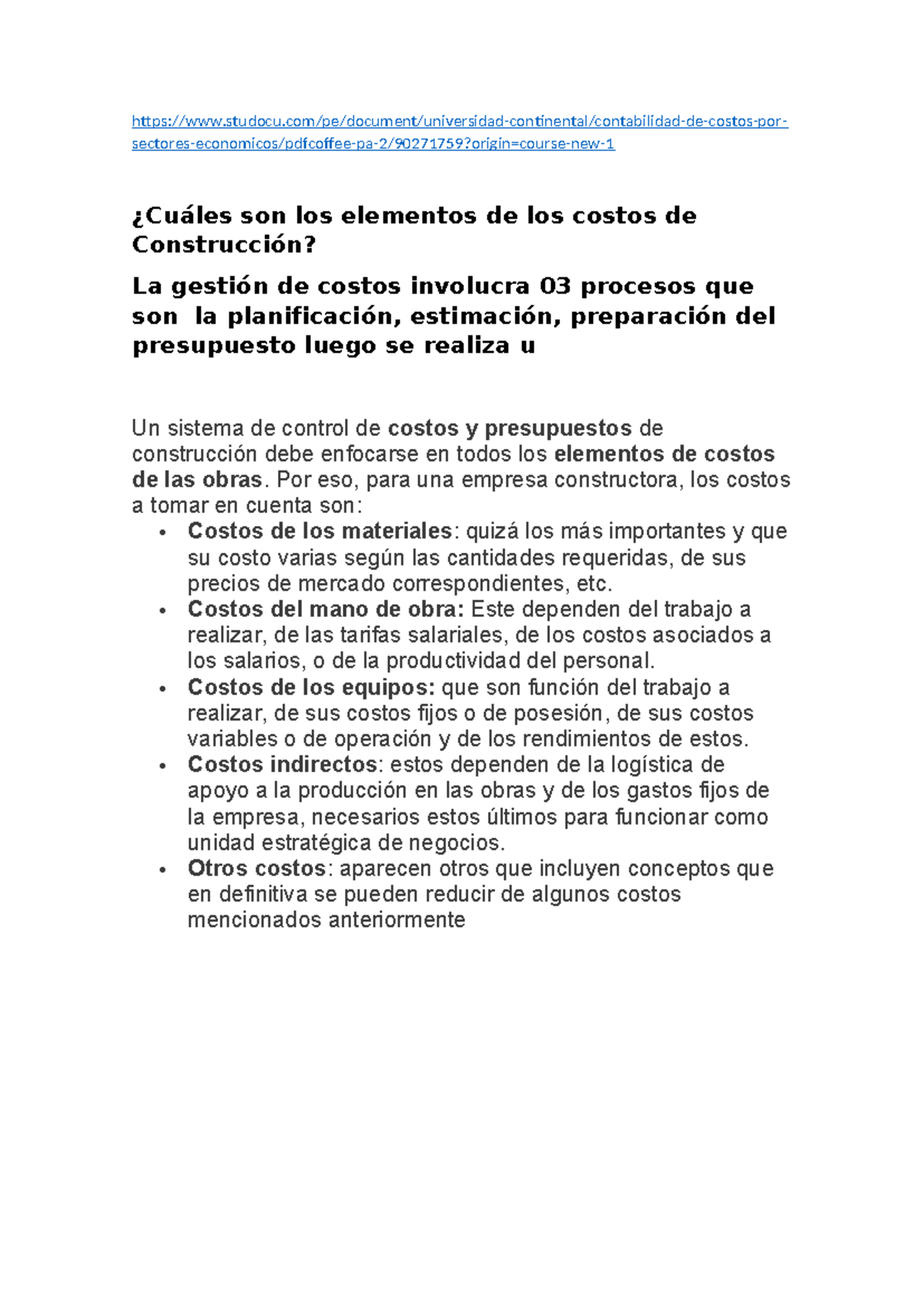 Foro formativo 2 contabilidad de costos x sectores - - Studocu