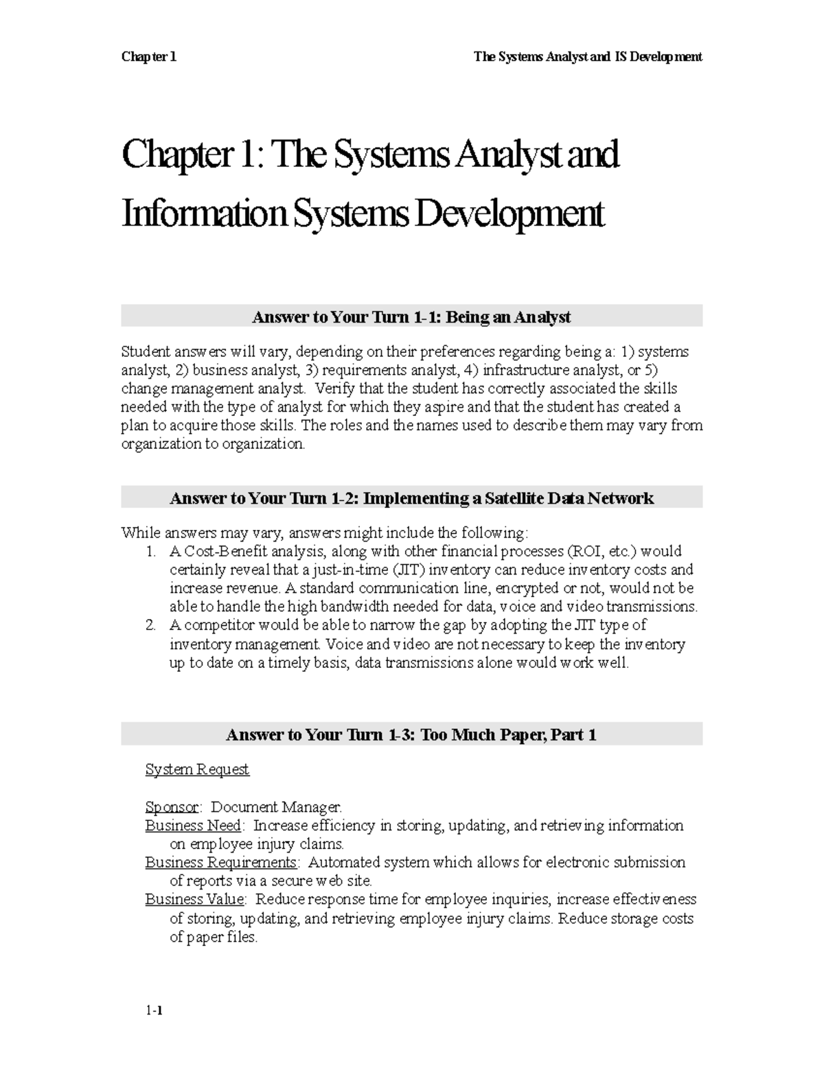 9781119496489 Solution Manualch 01 3 - Chapter 1: The Systems Analyst ... 9781119496489 Solution Manualch 01 3 - Chapter 1: The Systems Analyst ...