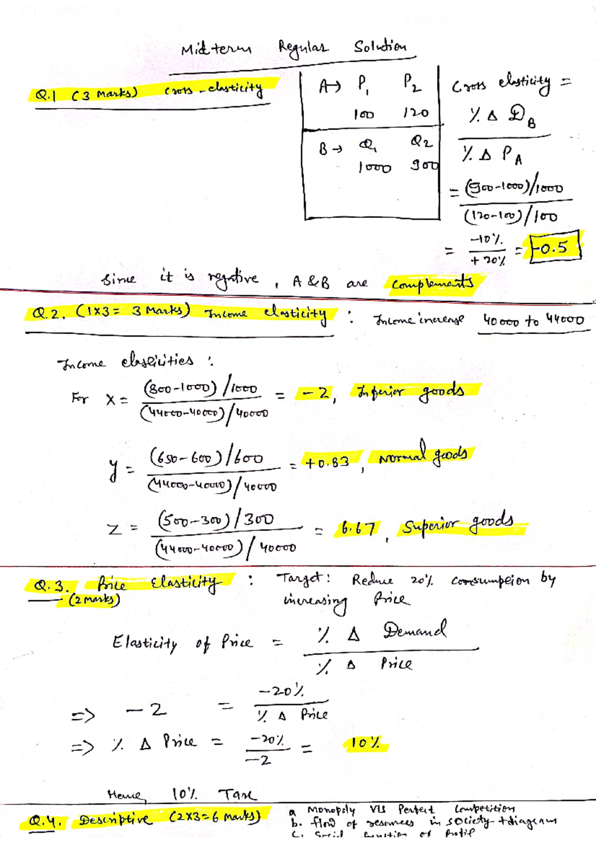 Midterm Regular Solution - Managerial Economics - Studocu