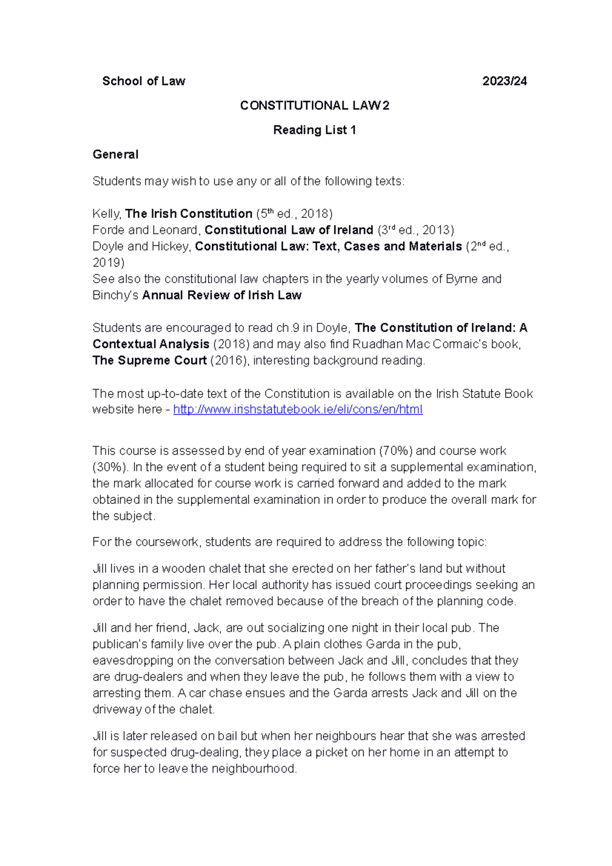 Con2 23-4 RL 1 Religion, Education - School of Law 2023/ CONSTITUTIONAL ...