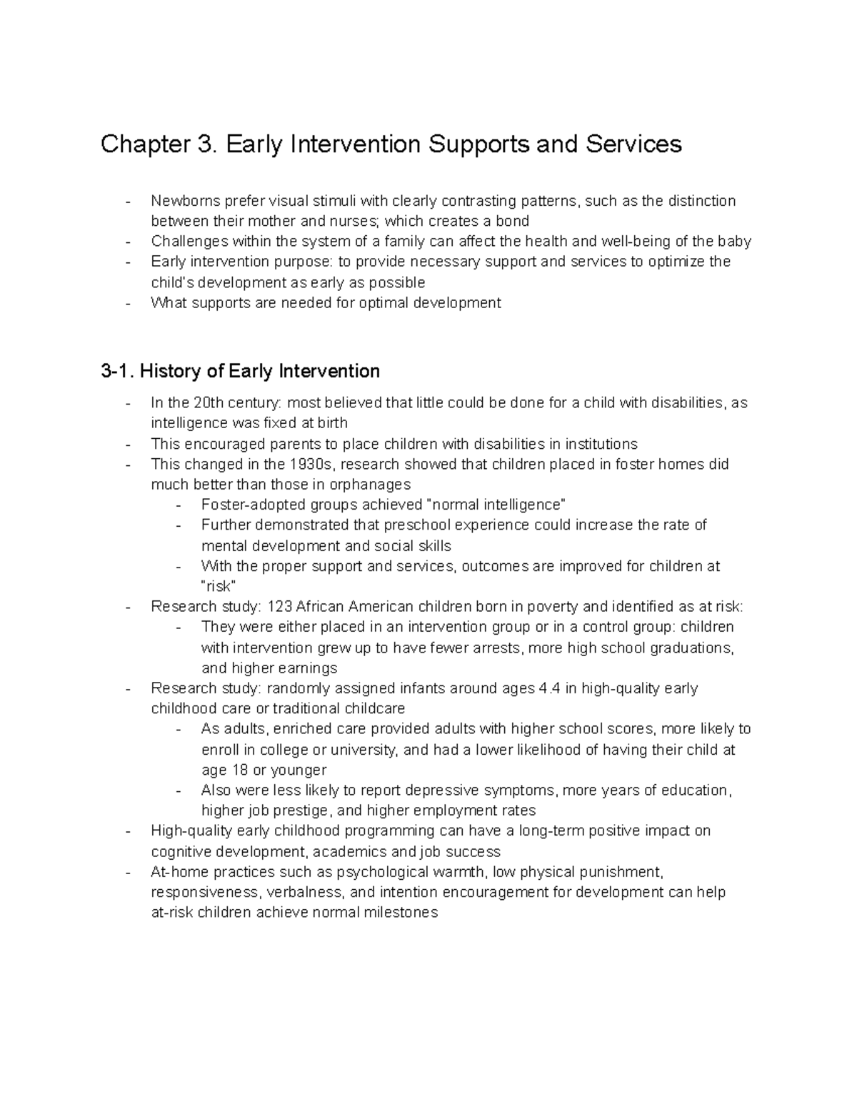 Chapter 3. Early Intervention Supports and Services - Chapter 3. Early ...