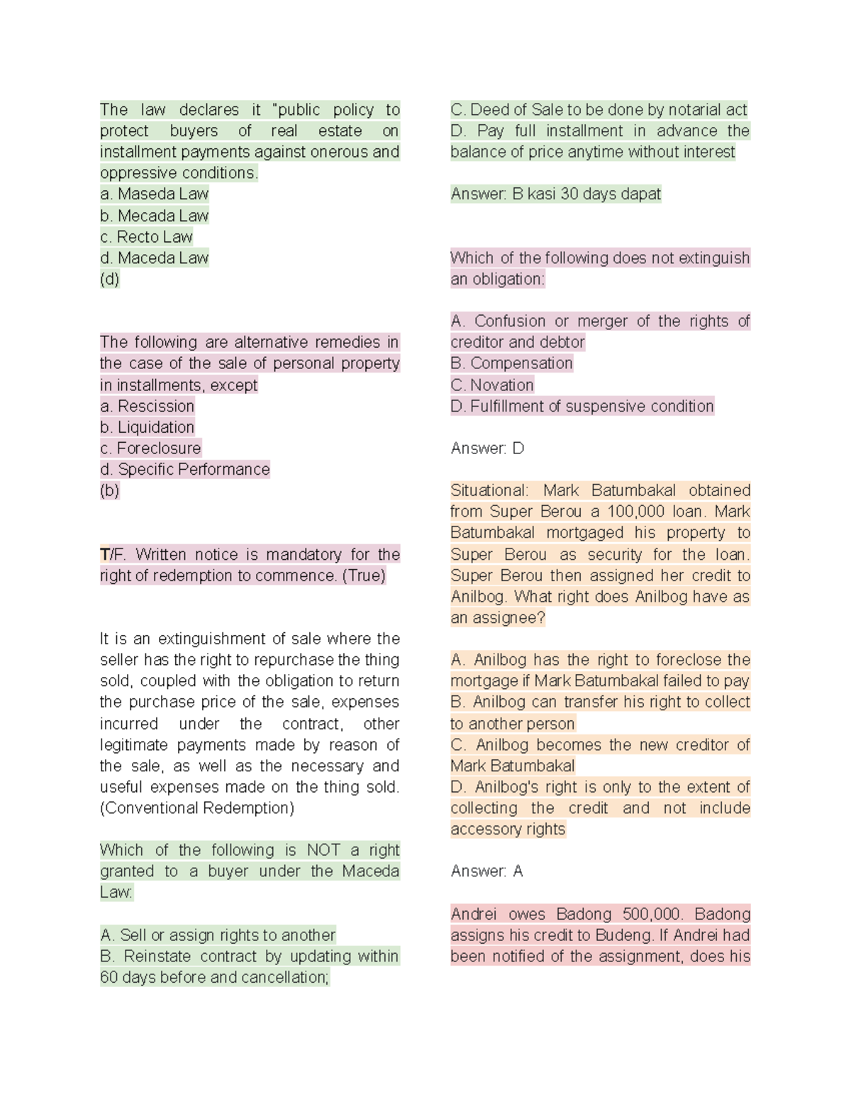 Copy of Rflib Questions - The law declares it “public policy to protect ...