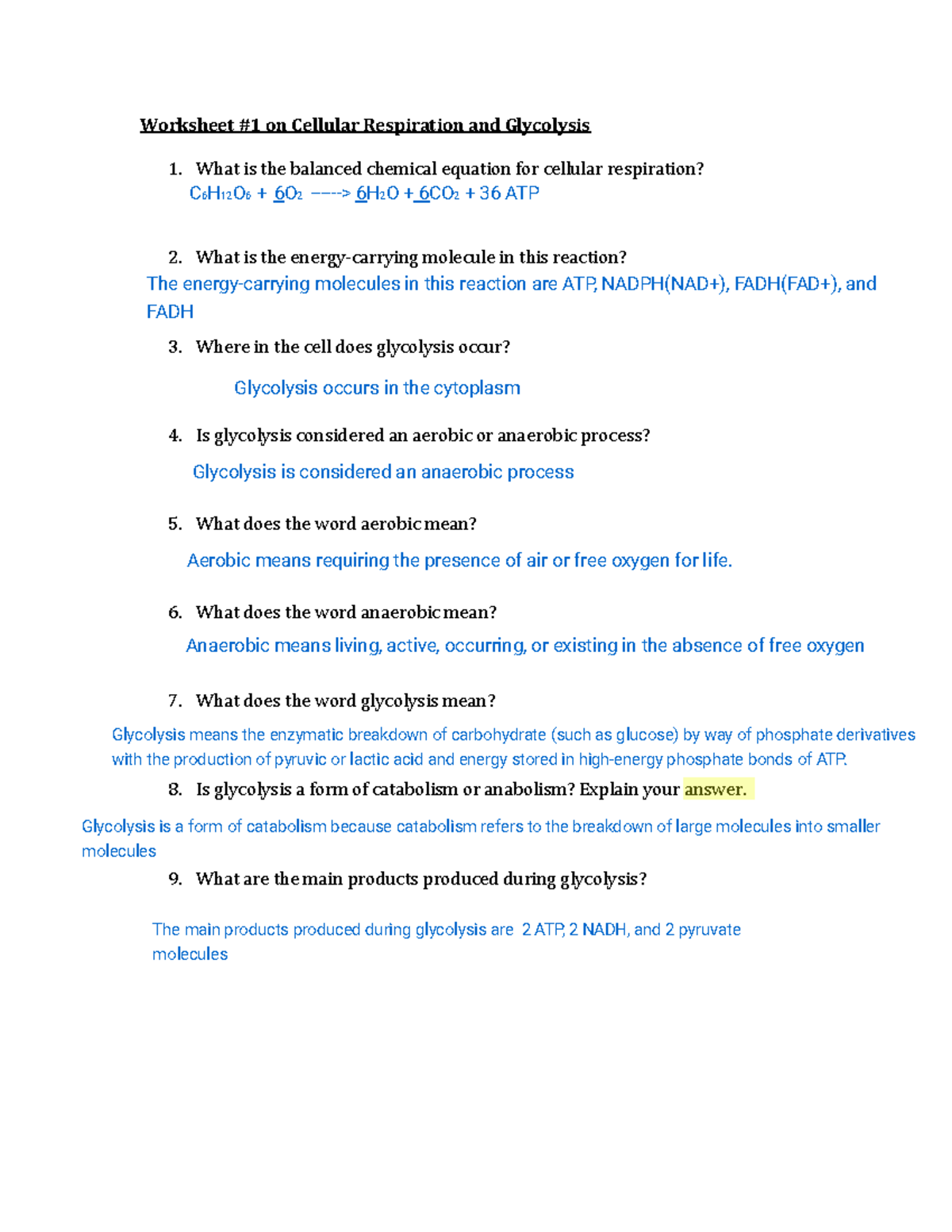 Kami Export - Sthompson 0001 - Glycolysis Worksheet - Worksheet #1 on ...