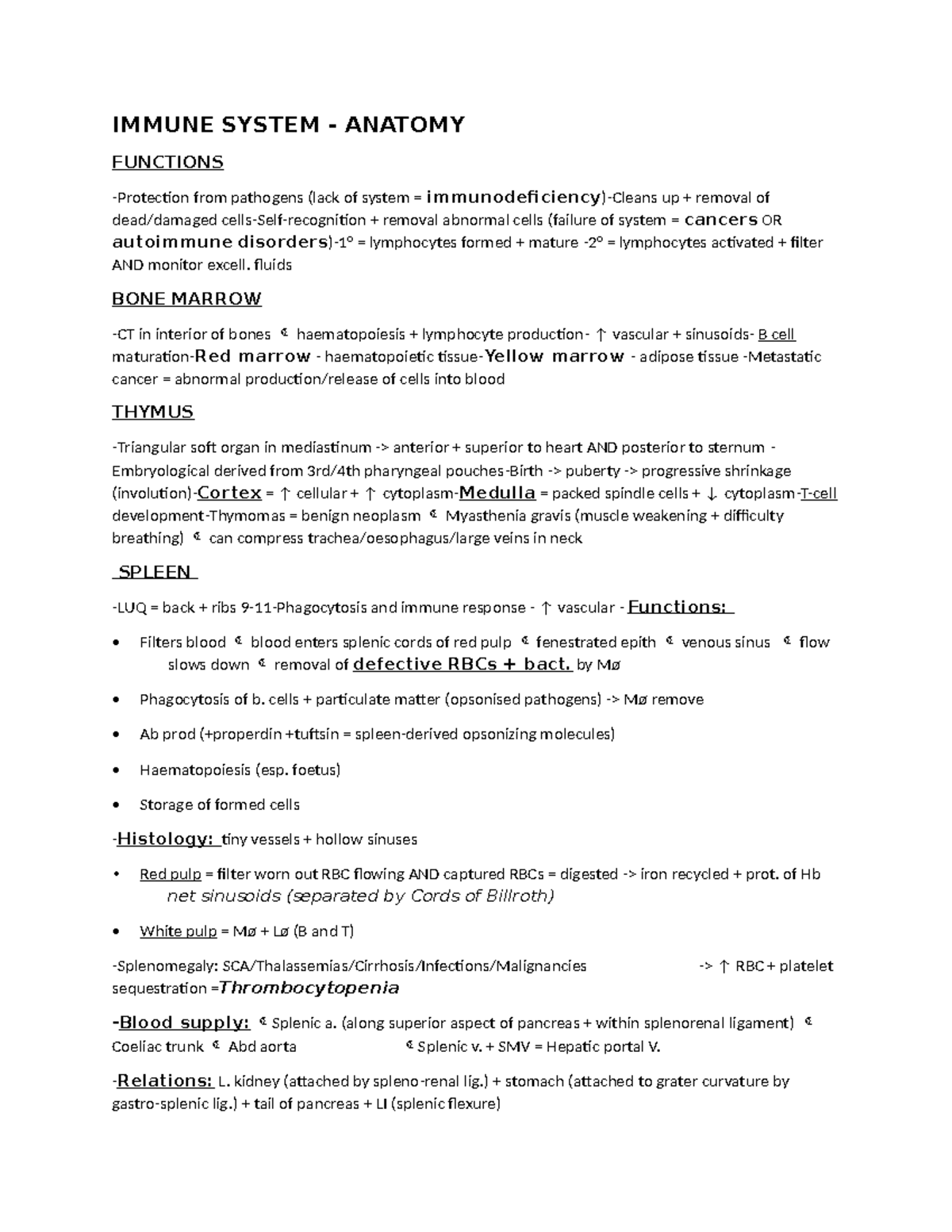 Immune System - IMMUNE SYSTEM - ANATOMY FUNCTIONS -Protection from ...