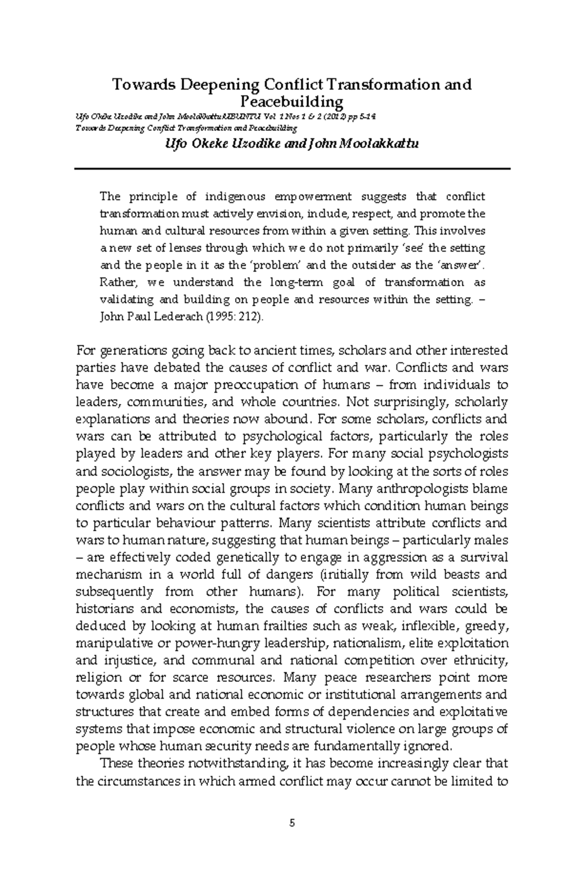 Aa ubuntu v1 n1 2 a1 - Summary Family Law - Towards Deepening Conflict ...