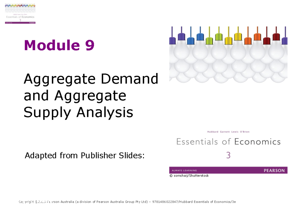 Module 9 The Aggregate Supply and Aggregate Demand Model - © somchaij ...