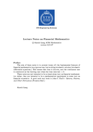 Topic 8sac307 - lecture notes - SAC 307:Financial Economics Topic No ...