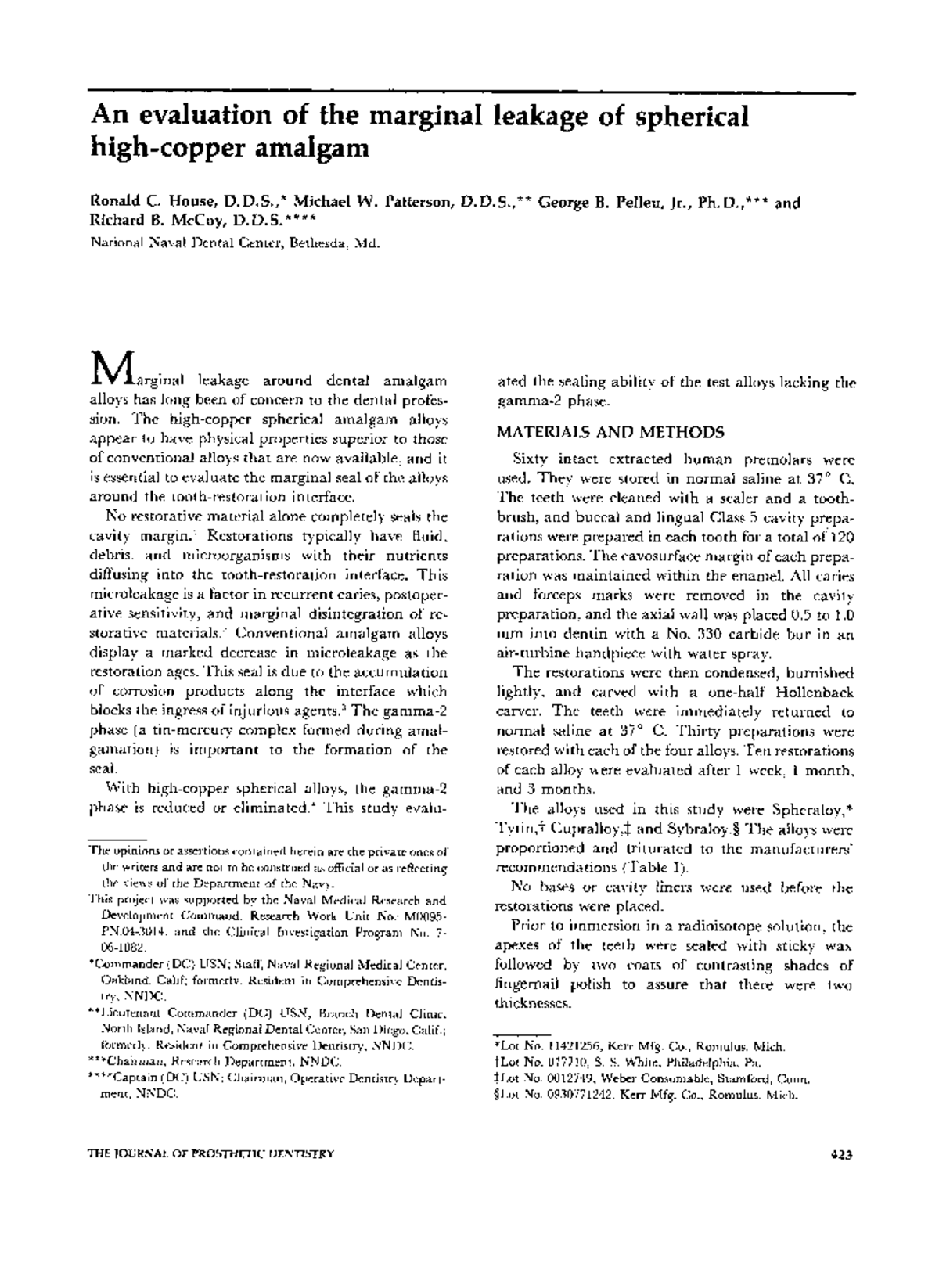 House 1980 - An evaluation of the marginal leakage of spherical high ...