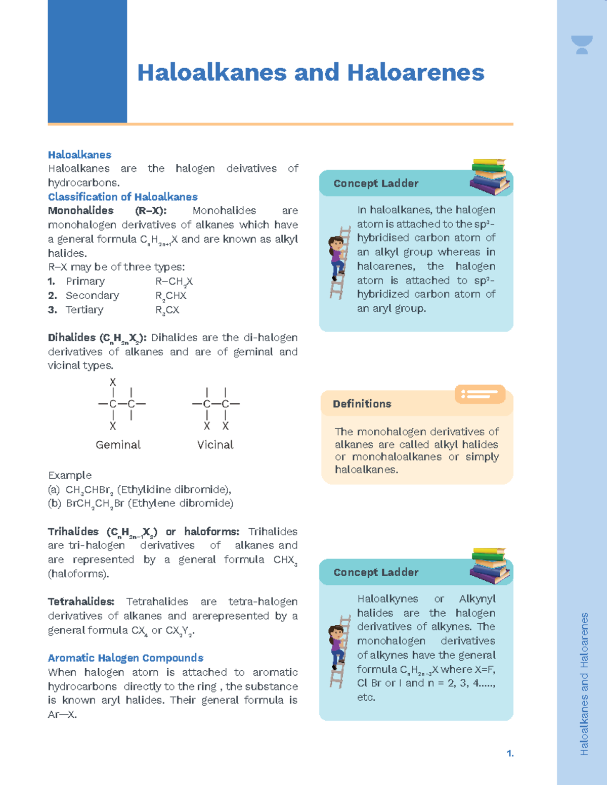 28.-Haloalkane-Haloarene-Notes - 1. Haloalkanes and Haloarenes ...