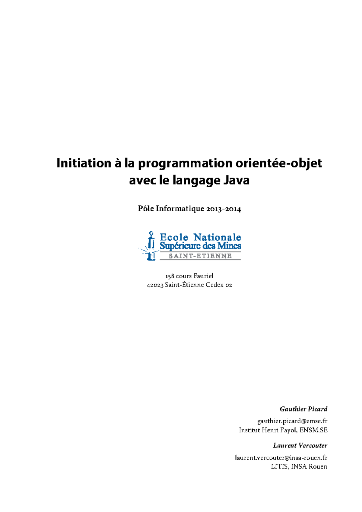 Livret Java - PROGRAMMATION JAVA - Initiation à la programmation ...