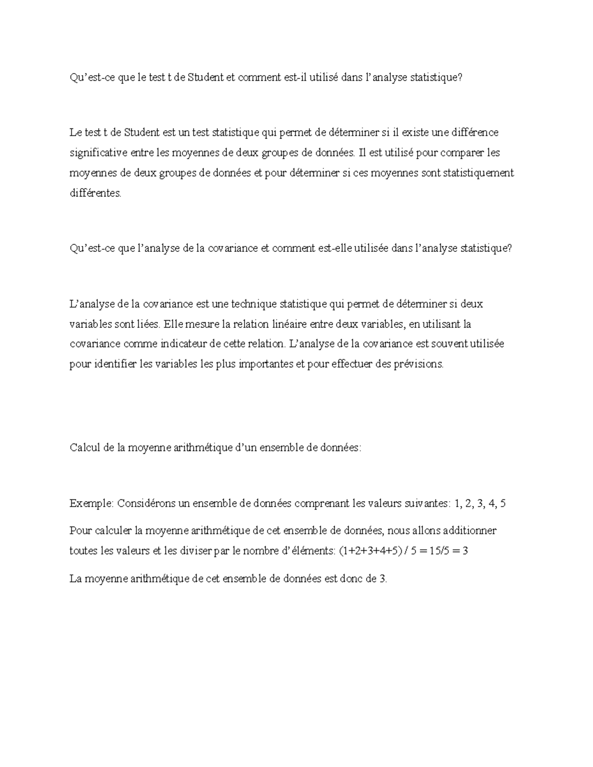 Statistiques 2 - Qu’est-ce que le test t de Student et comment est-il ...