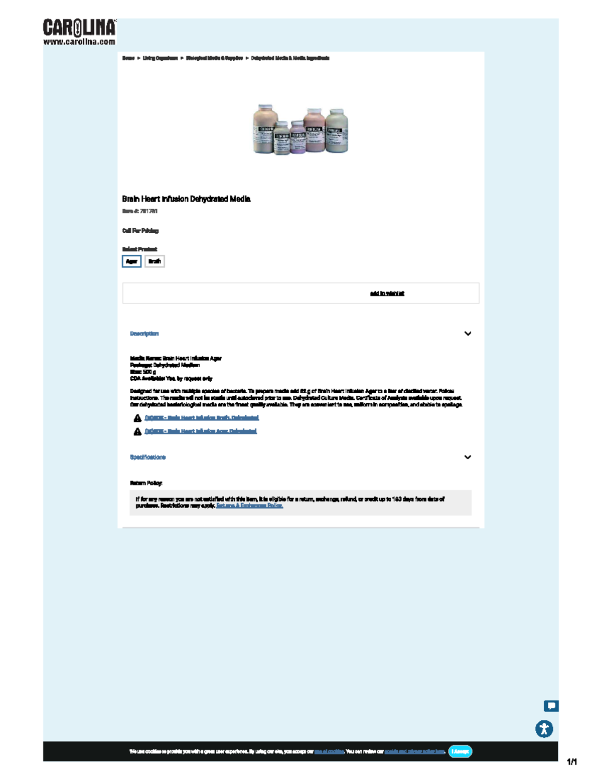 BHIA Carolina Information Sheet - Virology and other Cellular Agents ...