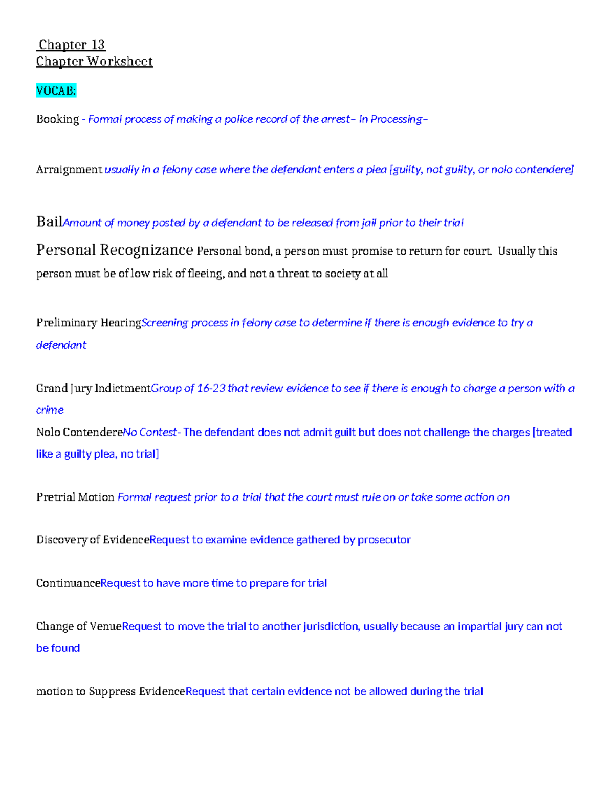 Copy of Fund Law Chapter 13 Worksheet - Chapter 13 Chapter Worksheet ...
