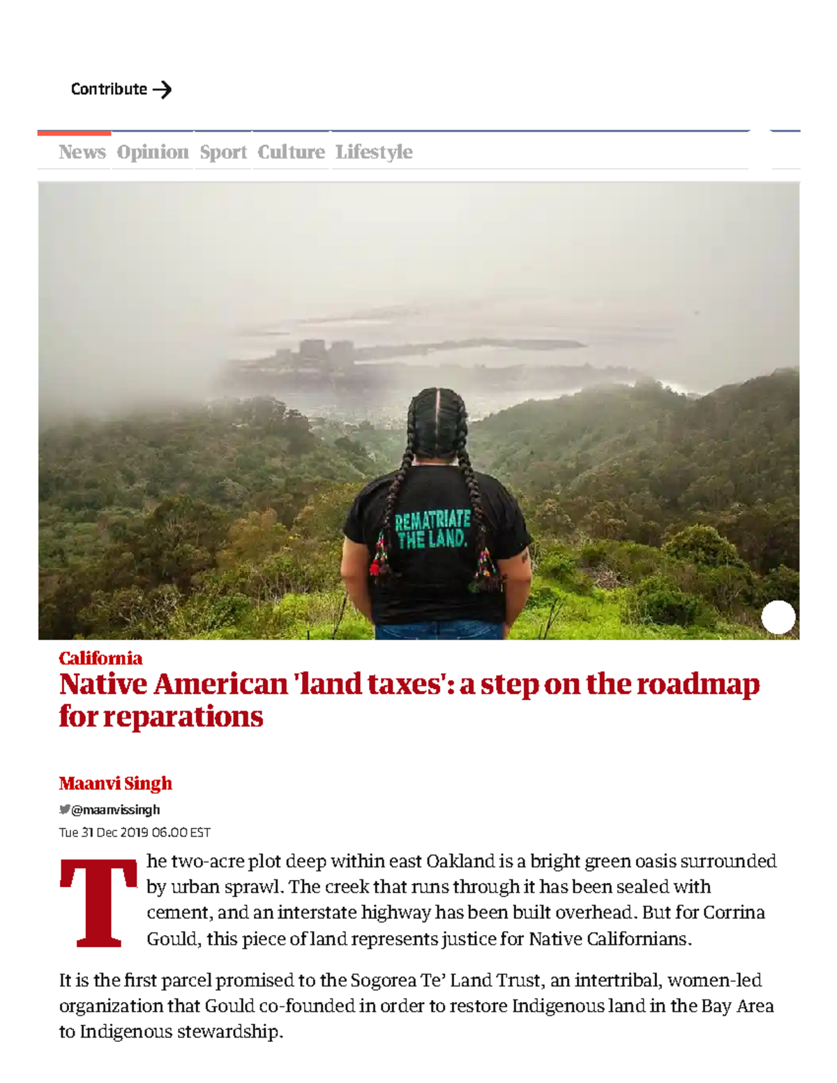 Native American 'land taxes' a step on the roadmap for reparations ...