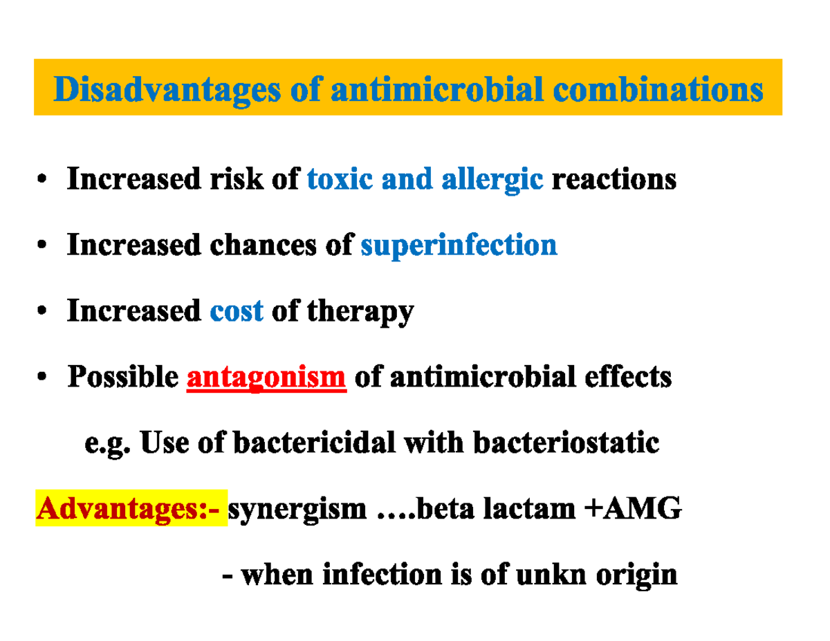 Antimicrobial therapy 7 - Pharmacology - Studocu