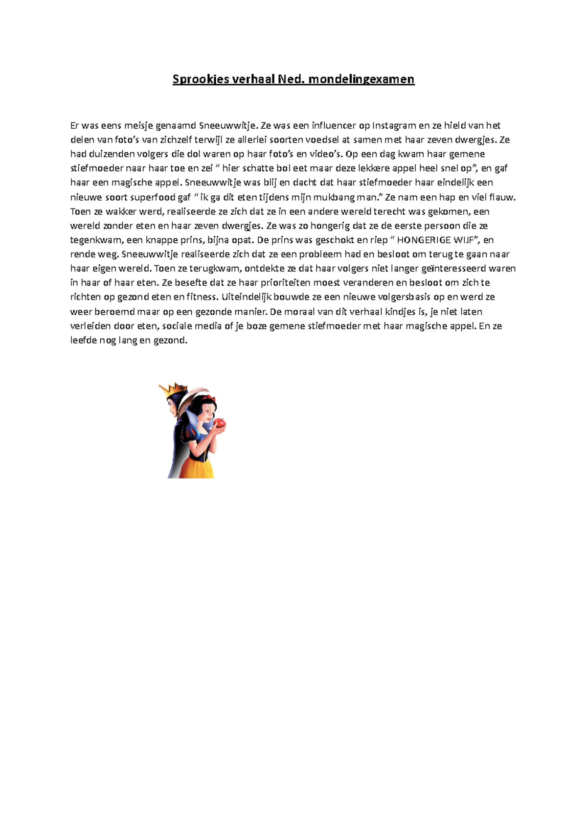 eigen Sprookjes verhaal Nederlands - Sprookjes verhaal Ned ...