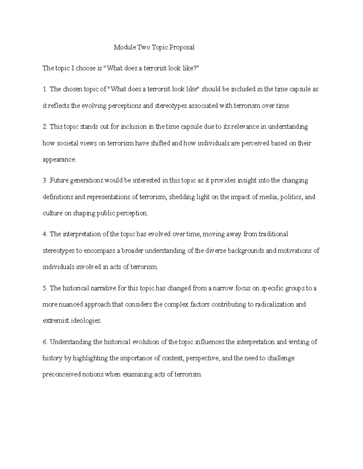 Mod 2 topic - assignmenmt - Module Two Topic Proposal The topic I ...