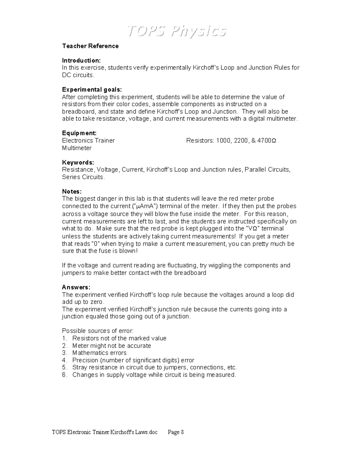 Kirchoffs-T - .... - TTT OOO PPP SSS PPP hhh yyy sss iii ccc sss TOPS ...